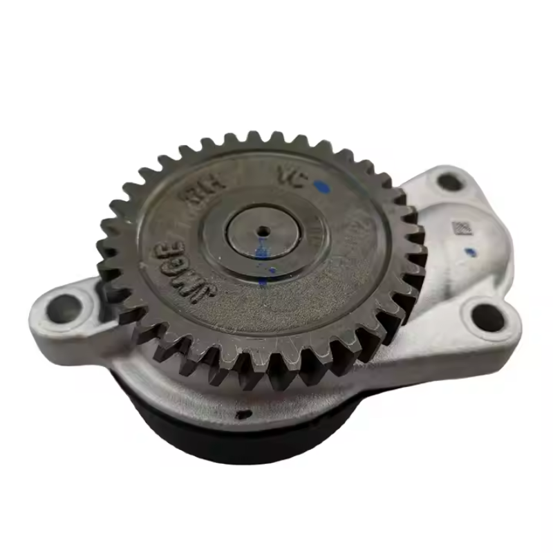 Introduction of crankshaft timing pulley, oil pump and timing tensione