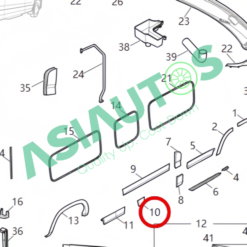 MA9301 | MAXUS/LDV V90(Deliver 9) 2.0T 2020 C-pillar decorative panel
