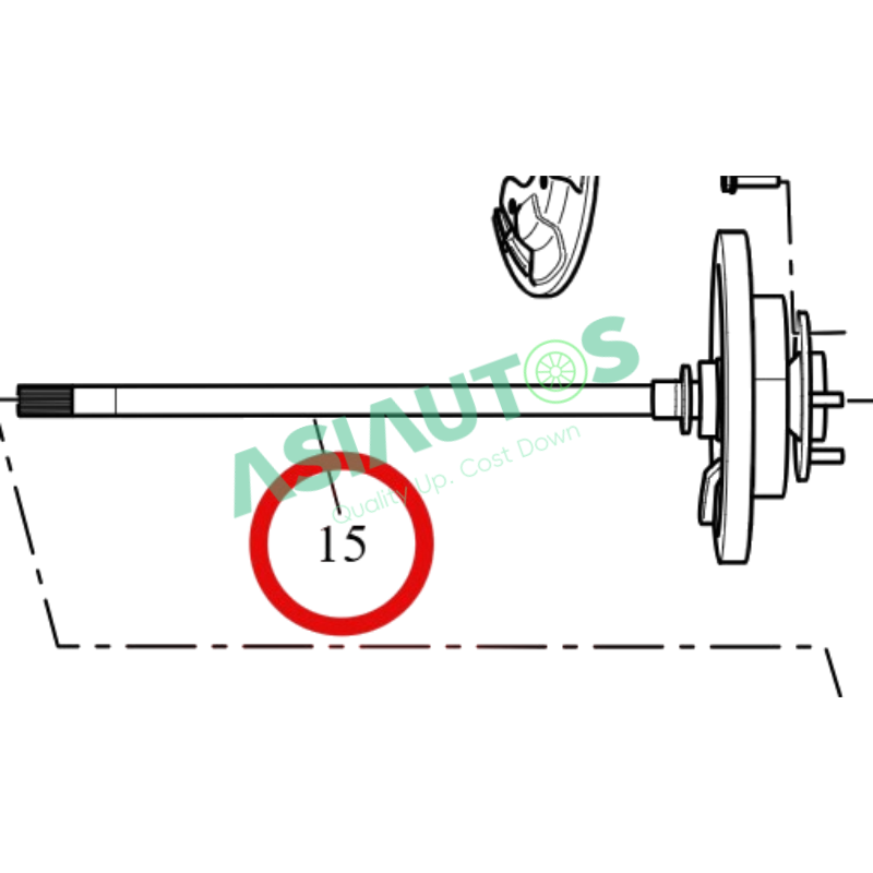 MAD159 | MAXUS/LDV D90 2.0T Diesel 2022 Axle shaft - left C00041998 Tr
