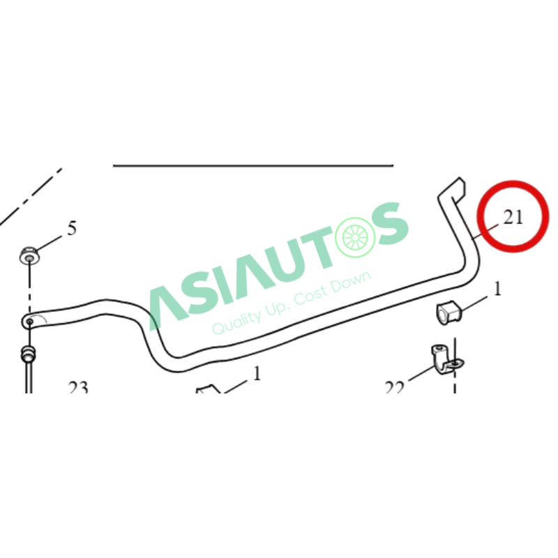 MAD142 | MAXUS/LDV D90 2.0T Diesel 2022 Front suspension stabilizer ba