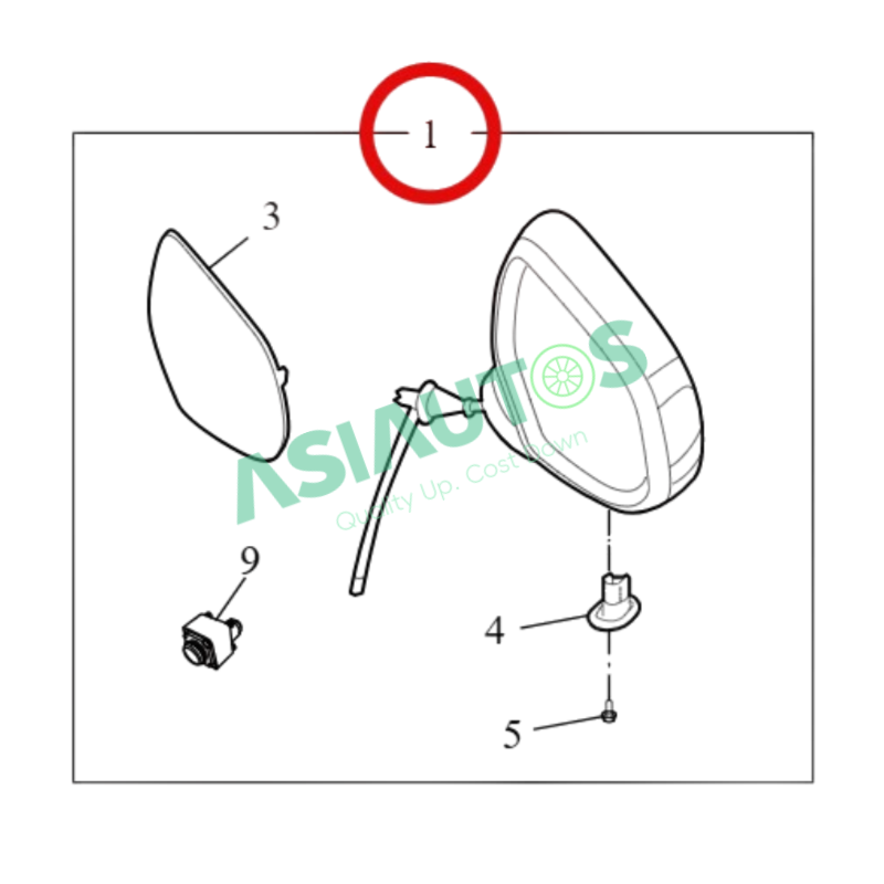 MAD060 | MAXUS/LDV D90 2.0T Diesel 2022 Exterior mirror assembly C0025