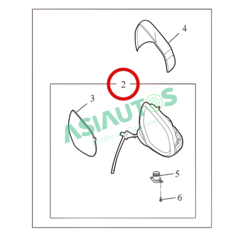 MA6242 | MAXUS/LDV D60/EUNIQ 6/MIFA6 SGE 1.5T Plus 2021 Exterior mirro